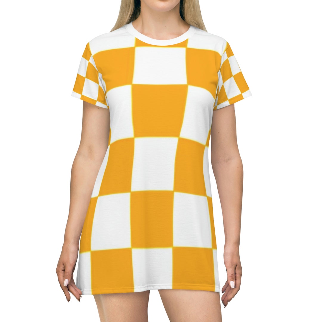 Tennessee Checkerboard Over Print T-shirt Dress - Etsy