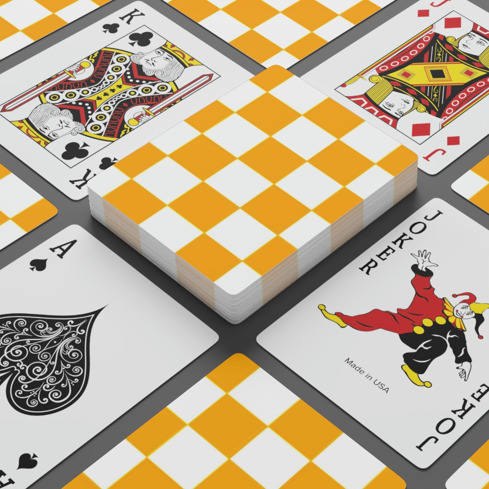 Checkerboard Custom Poker Cards - Etsy