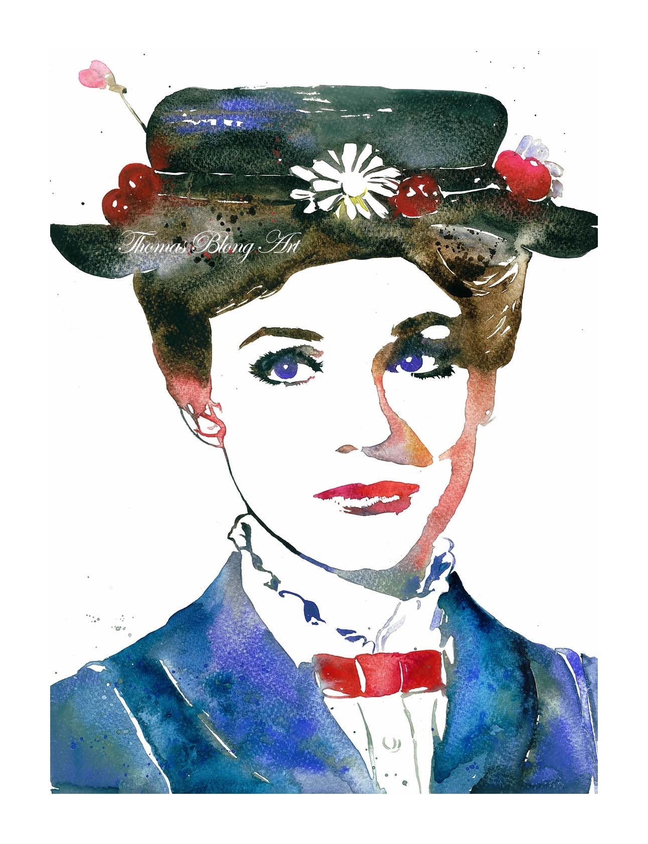 Mary Poppins Julie Andrews Drawing