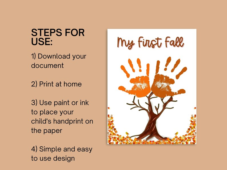 Fall Handprint Craft Bundle | Fall Craft | Fall Printable | Baby's ...