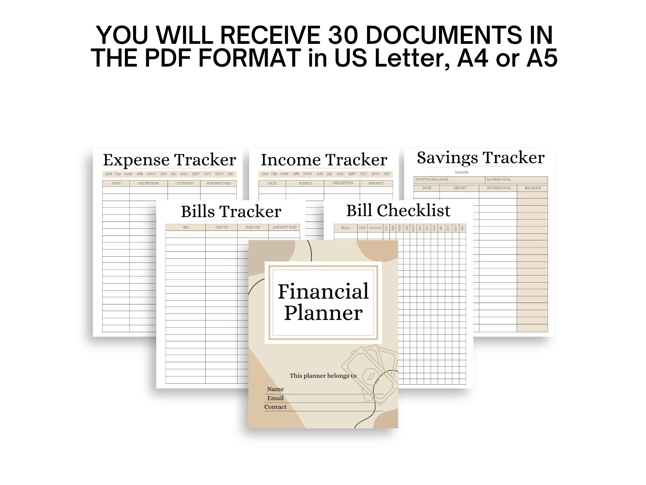 Digital Finance Planner | Editable Digital Finance Planner | Digital ...