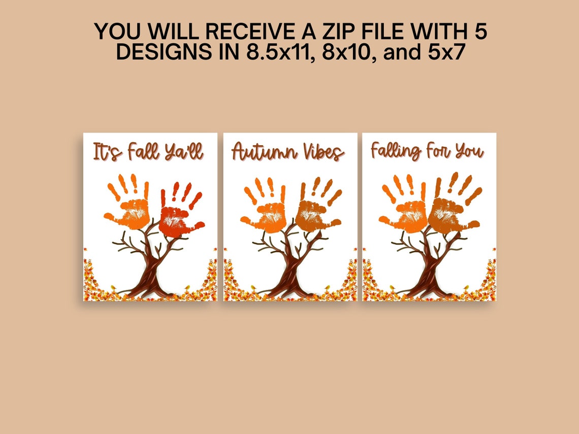 Fall Handprint Craft Bundle | Fall Craft | Fall Printable | Baby's ...