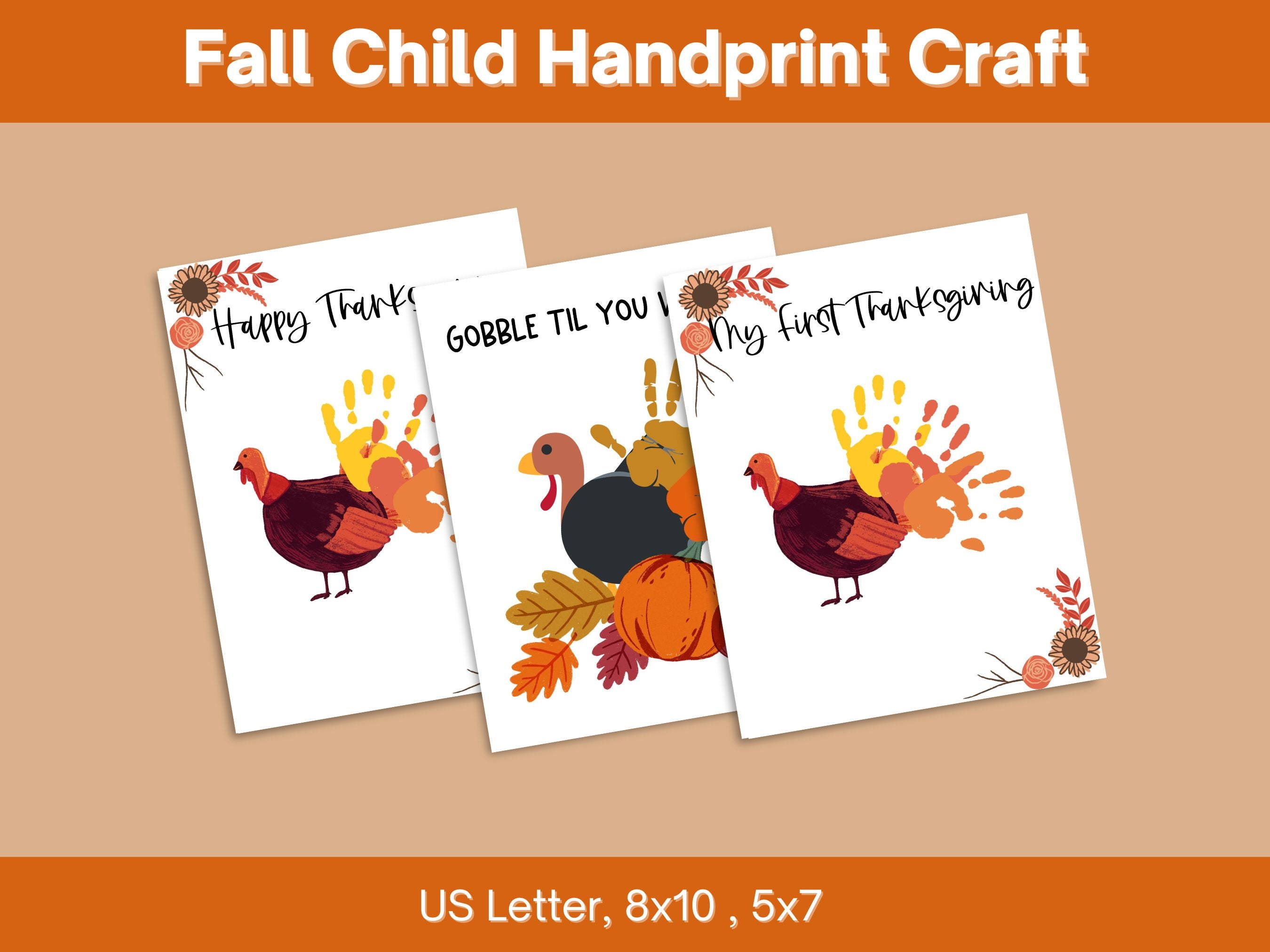 Fall and Thanksgiving Handprint Craft Bundle | Fall Craft | Digital ...