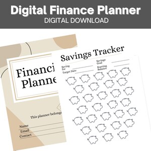 Digital Finance Planner | Editable Digital Finance Planner | Digital ...