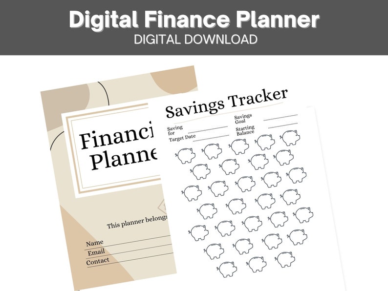 Digital Finance Planner Editable Digital Finance Planner Digital Budget ...