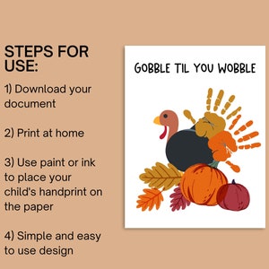 Fall and Thanksgiving Handprint Craft Bundle | Fall Craft | Digital ...