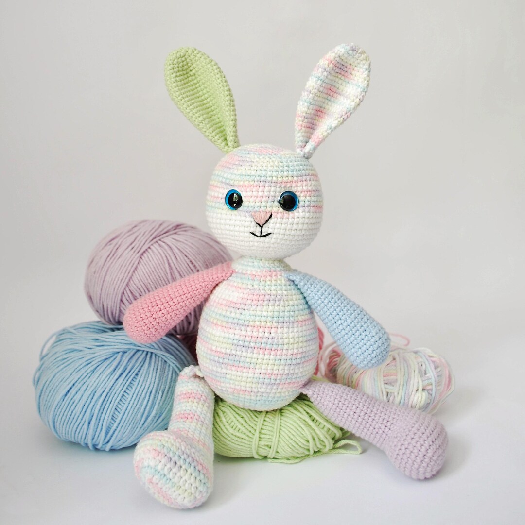 Bunny Crochet Pattern PDF | Amigurumi Rabbit Tutorial | Stuffed Animal ...