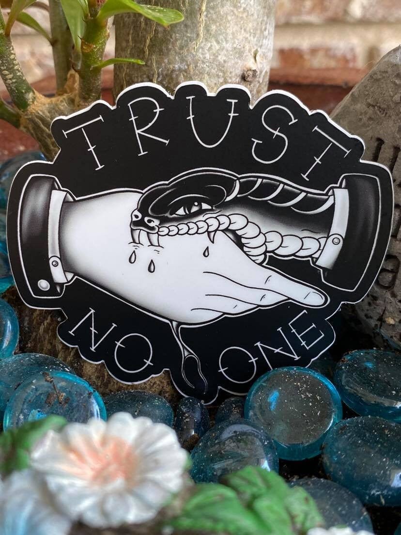 Trust No One Sticker. Trust No One Tattoo. Trust No One. - Etsy