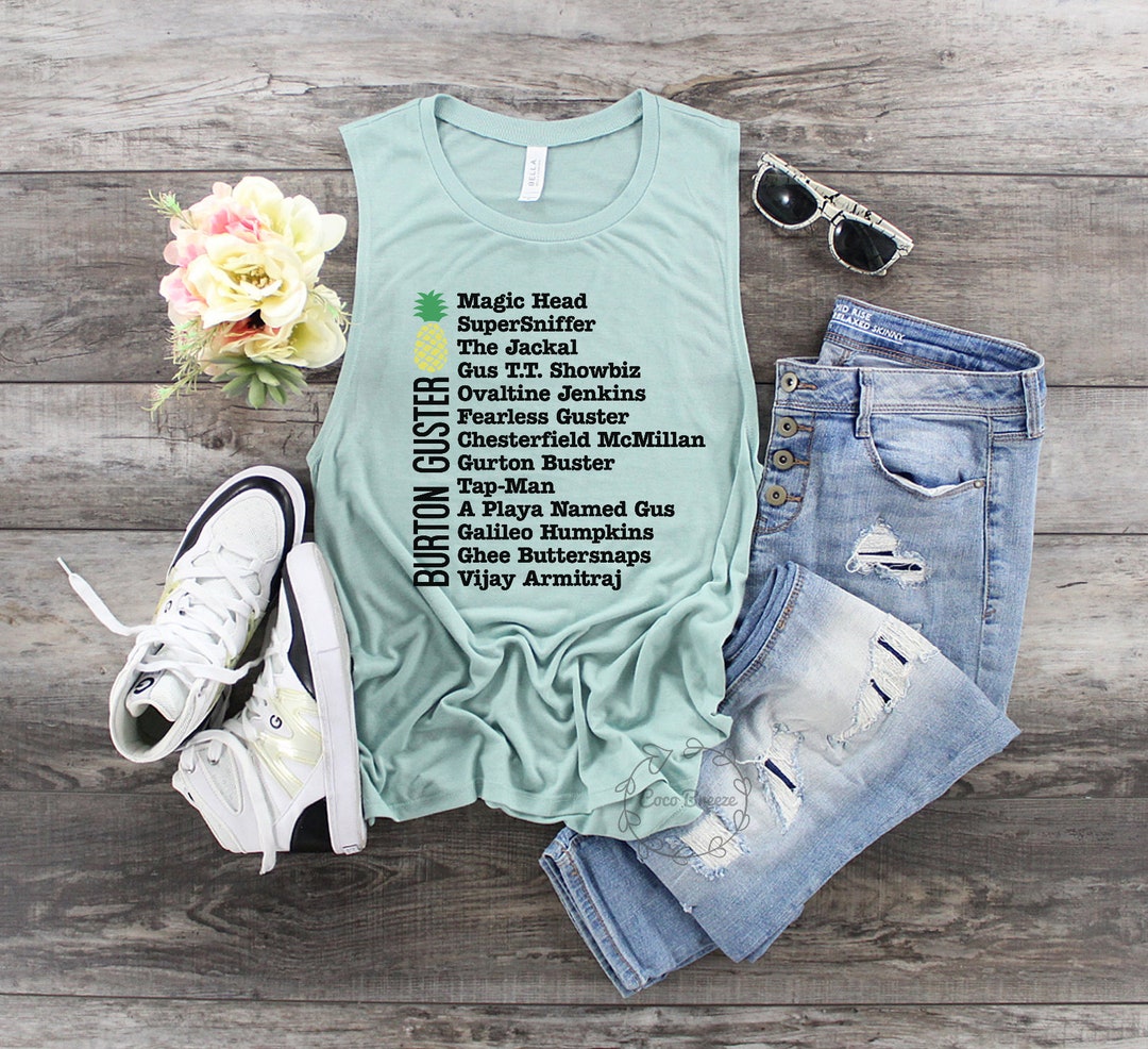 Burton Guster Nicknames - Womens Muscle Tank. Psych Shirt, Pineapple ...