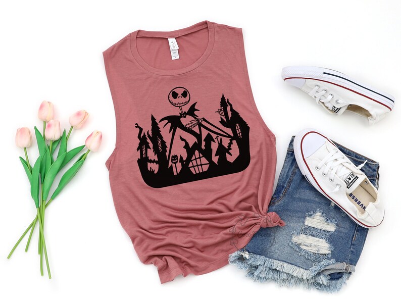 Jack Skellington King of Halloween Womens Muscle Tank. | Etsy