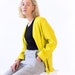 Yellow Linen Jacket Drop Shoulder Jacket Fall Jacket Womens - Etsy