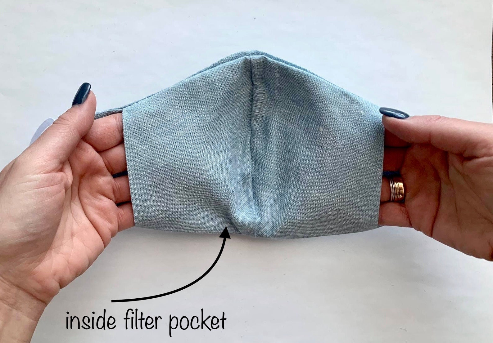 READY TO SHIP Natural Breathable Linen Mask for Kids, Face Protective ...