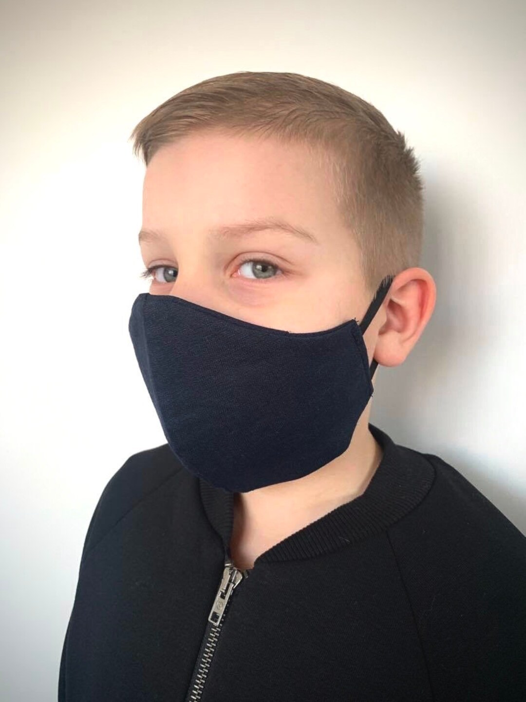 READY TO SHIP Natural Breathable Linen Mask for Kids, Face Protective ...