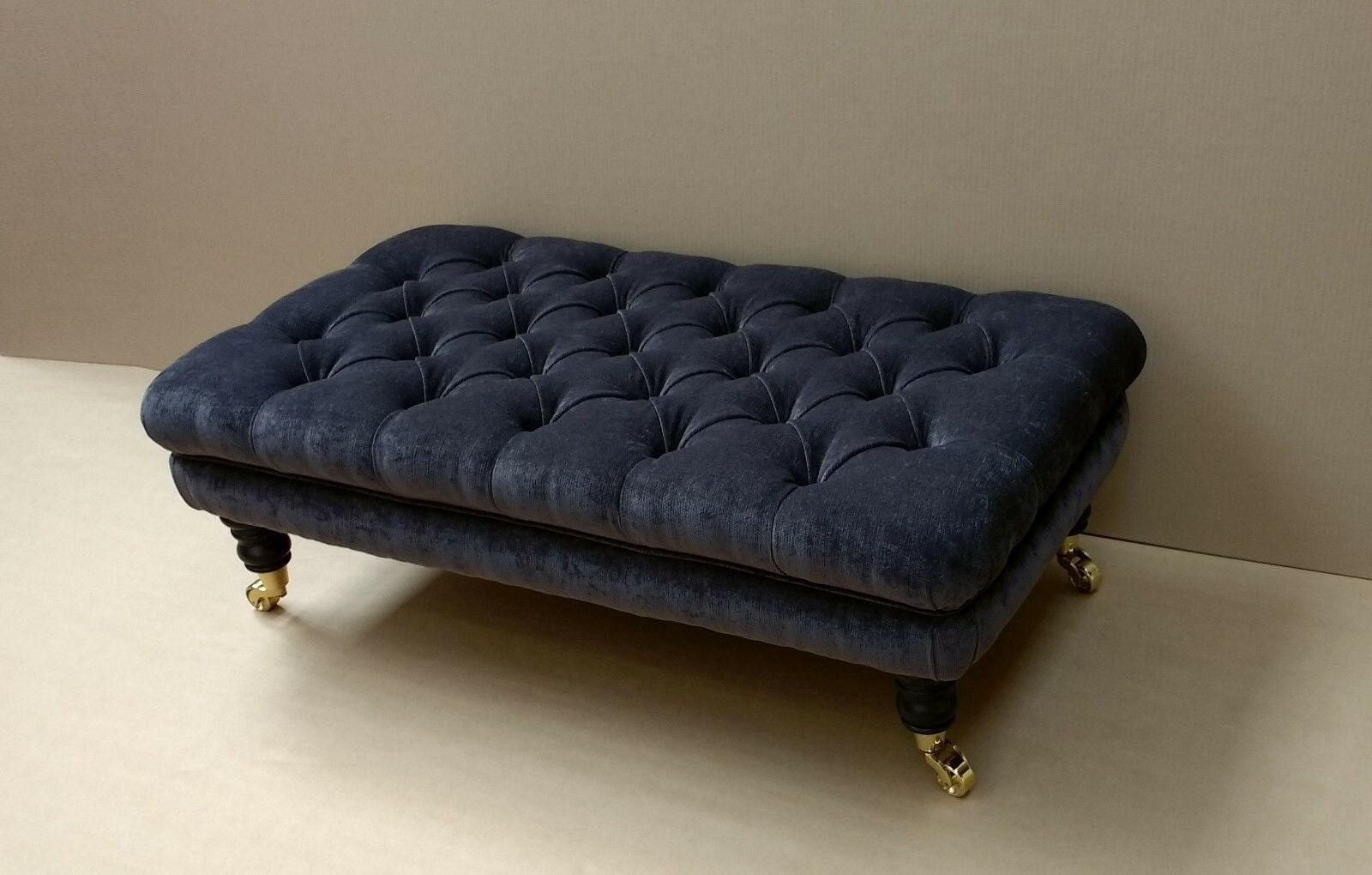 100 Cm X 54 Cm Oxford Chesterfield Footstool Deep Buttoned Chenille ...