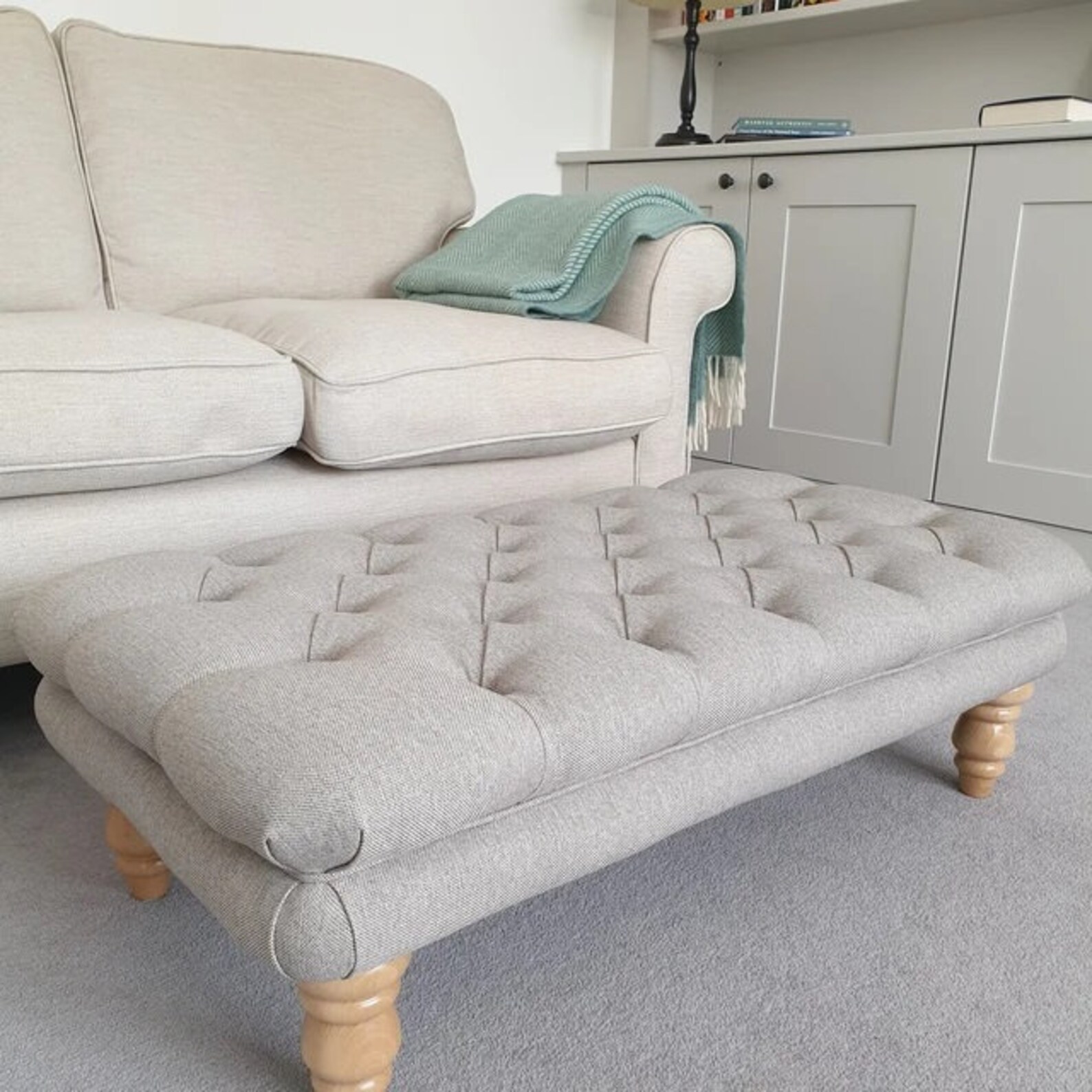 100 Cm X 54 Cm Chesterfield Style Deep Buttoned Footstool - Etsy UK