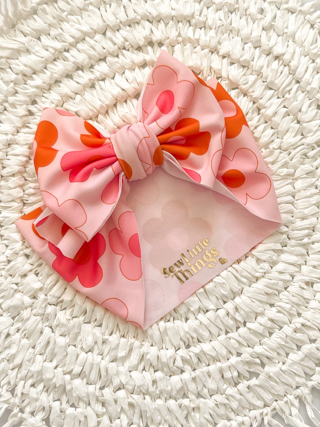 BEACH BUM Swim Bow Big Bows Stand up Bows Summer Cute Headwraps Baby ...