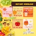 FALL THEMED Lunchbox Notes, Printable Lunchbox Notes, Halloween Lunch ...