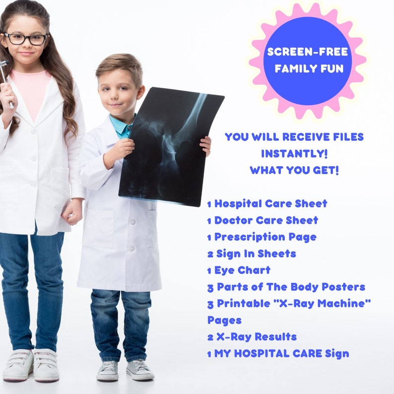 INSTANT DOWNLOAD! Doctor + Hospital Pretend Play Set | Homeschool ...