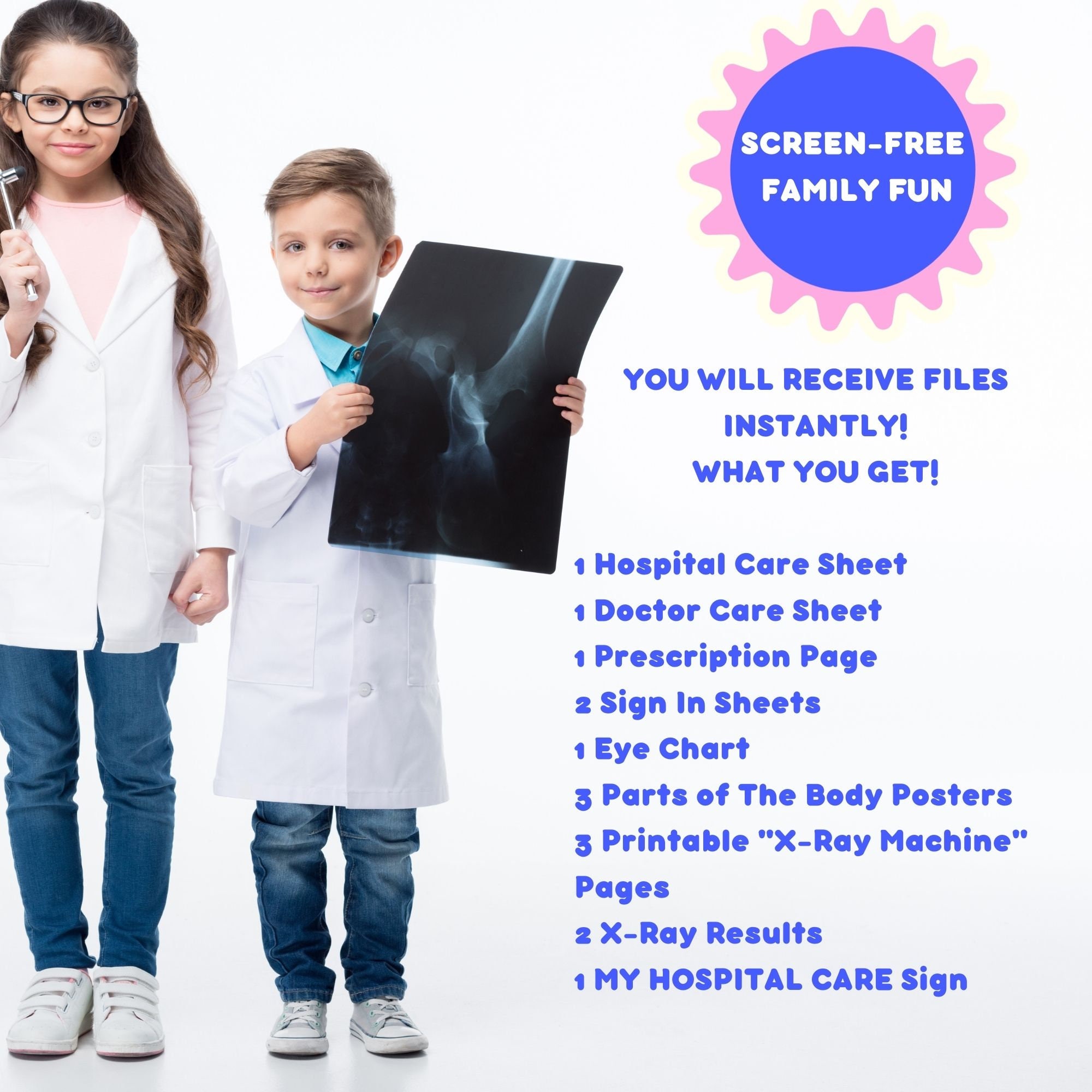 INSTANT DOWNLOAD! Doctor + Hospital Pretend Play Set | Homeschool ...