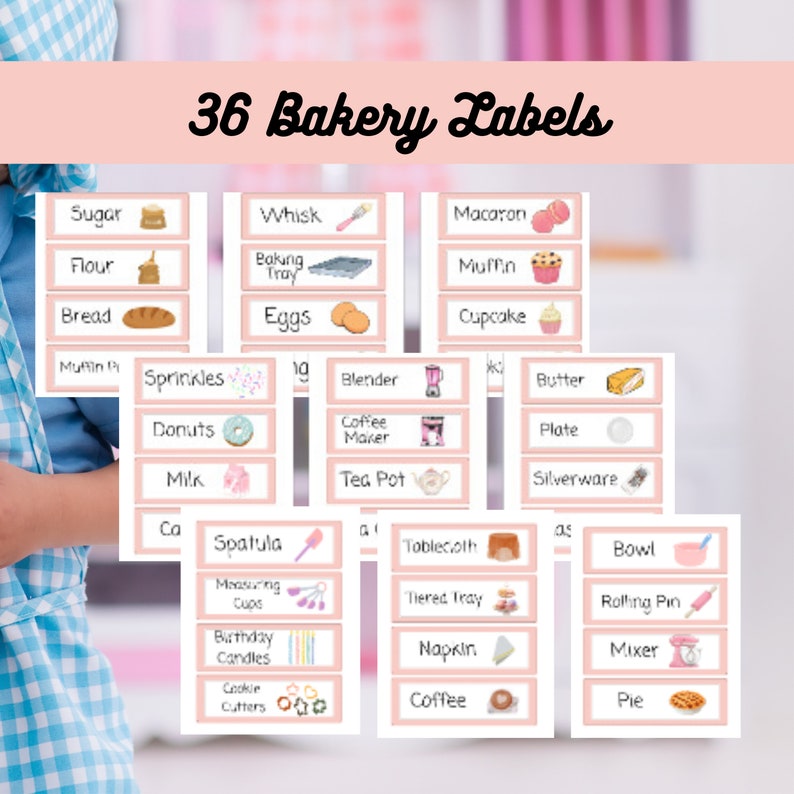 Printable Bakery Dramatic Play Set Homeschool Bakery Shop Bakery and ...