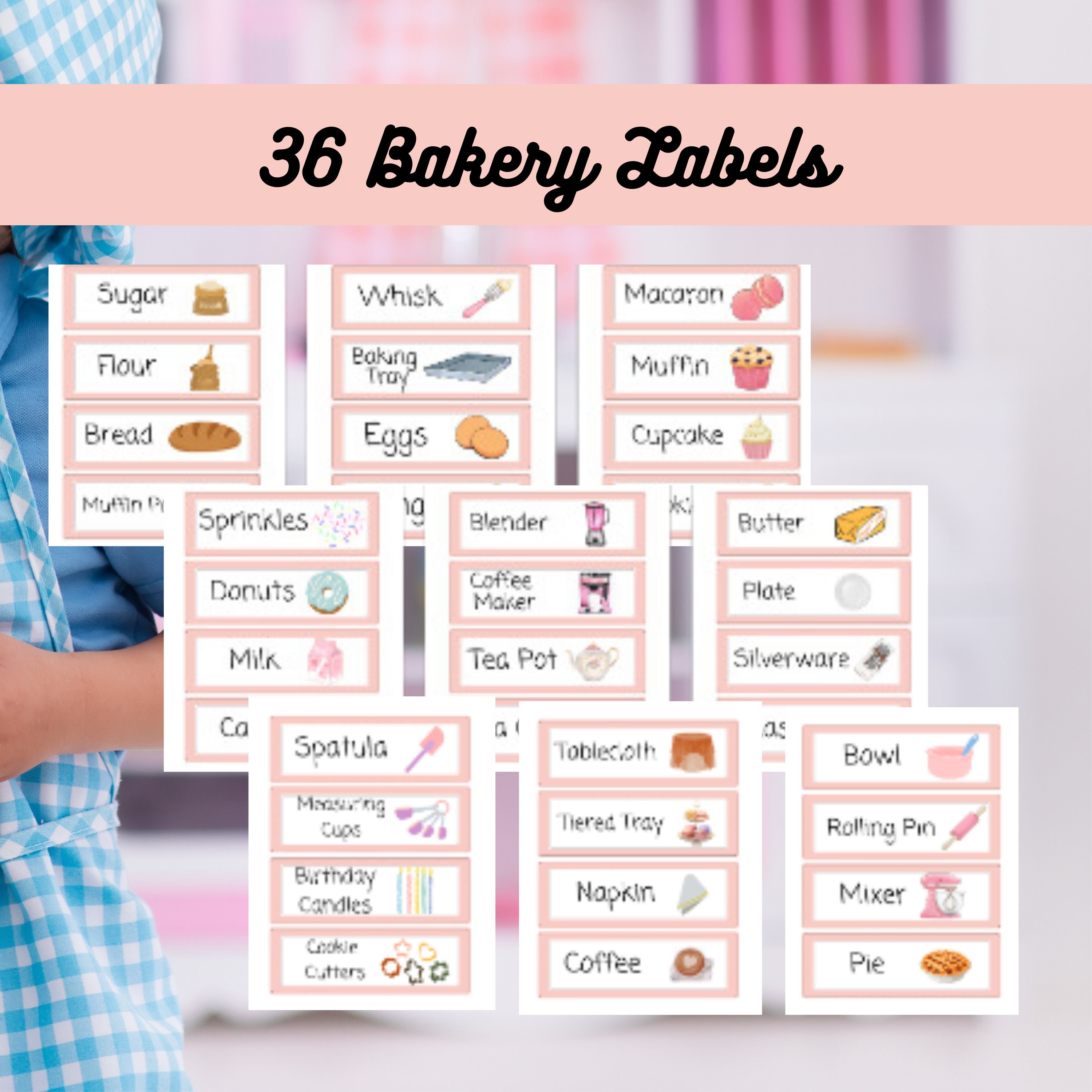 Printable Bakery Dramatic Play Set Homeschool Bakery Shop Bakery and ...