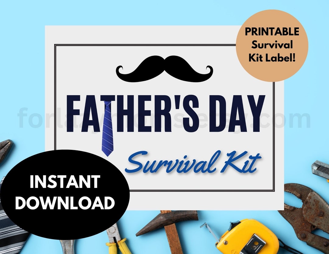 Father's Day Survival Kit Printable INSTANT DOWNLOAD! Father's Day Gift ...