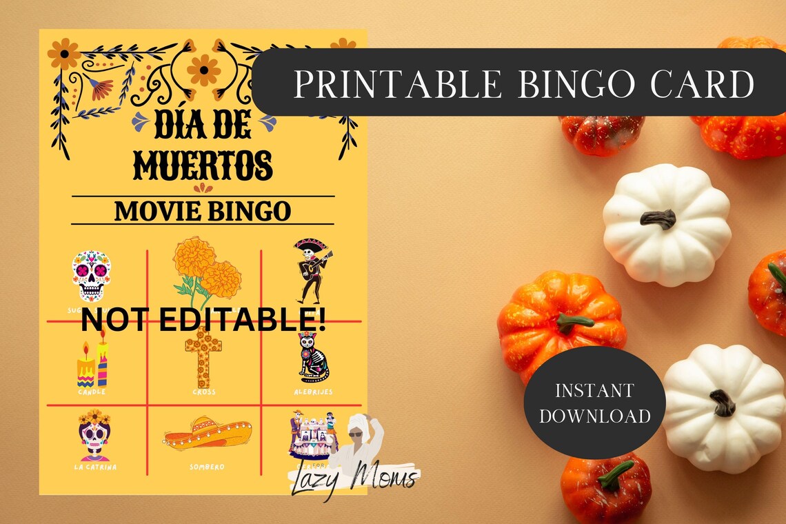 Printable "dia De Muertos" Movie Night Kit | Instant Download Canva ...