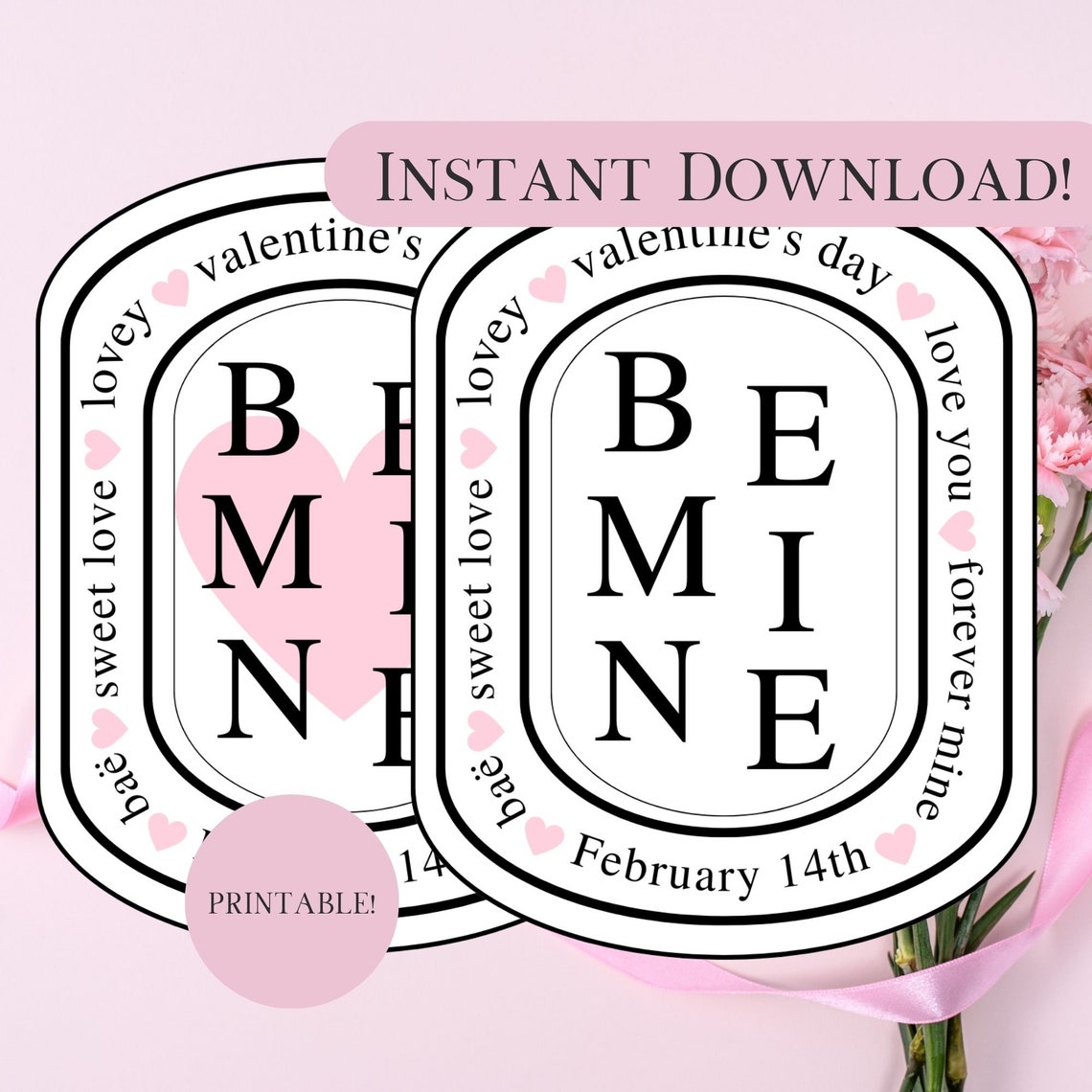 PRINTABLE Valentines Day Coffee Glass Label Aesthetic Beer Can Glass ...