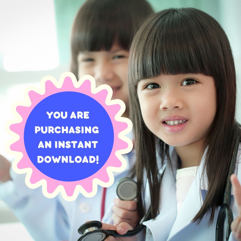 INSTANT DOWNLOAD! Doctor + Hospital Pretend Play Set | Homeschool ...