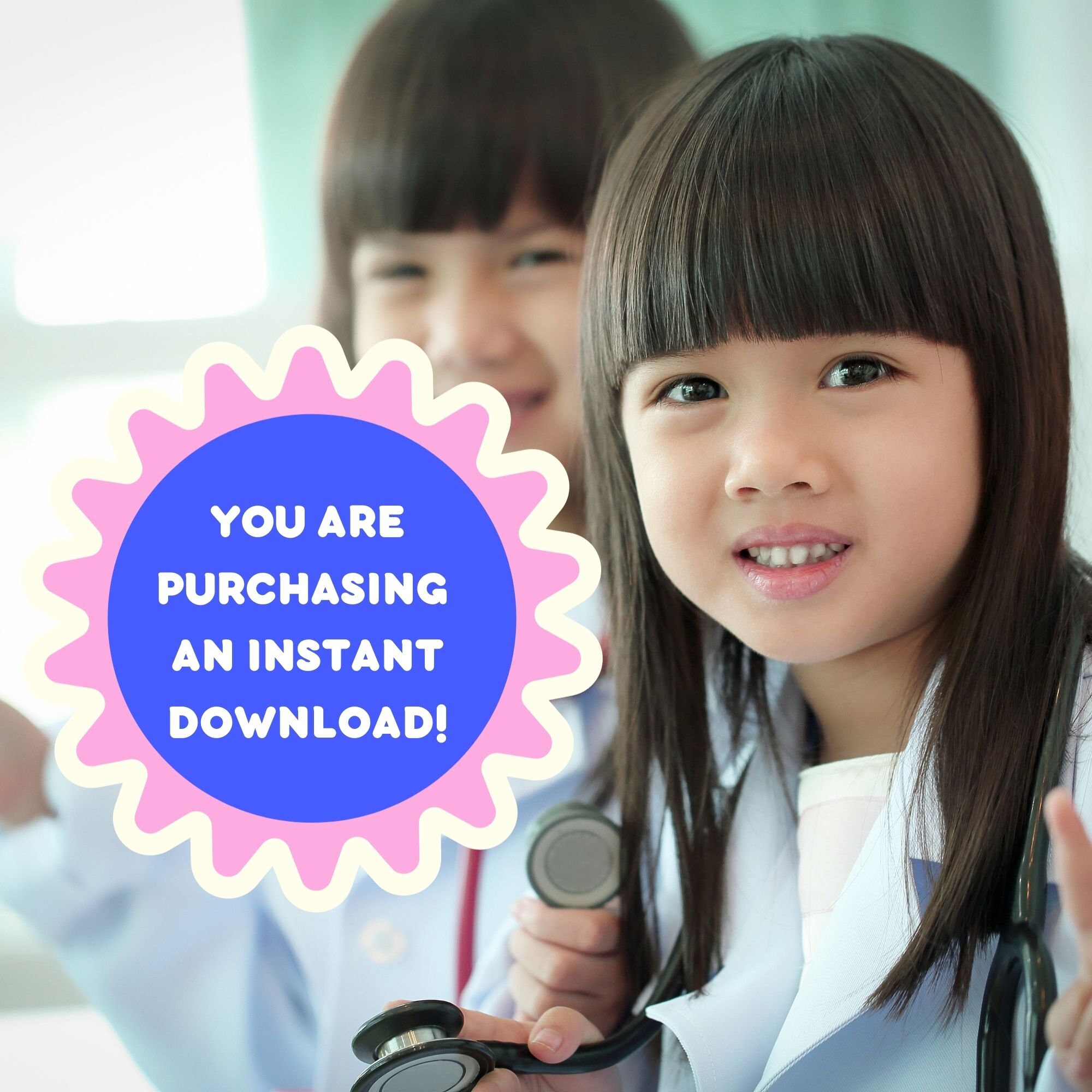 INSTANT DOWNLOAD! Doctor + Hospital Pretend Play Set | Homeschool ...