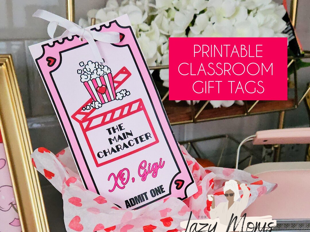 Printable Valentine's Day Card |classroom Gift Tag | CUSTOM Gift Tag ...
