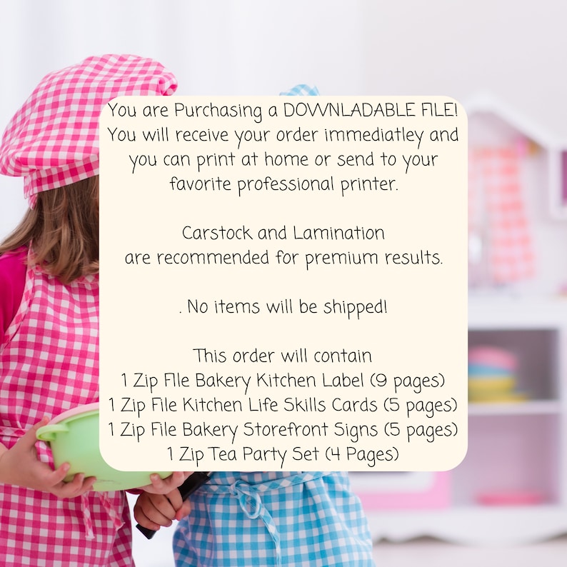 Printable Bakery Dramatic Play Set | Homeschool Bakery Shop | Bakery ...