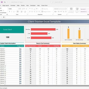 Client Tracker Excel Template | Client Engagement Tracker Excel ...