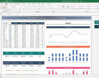 Etsy Seller Excel Template - Etsy