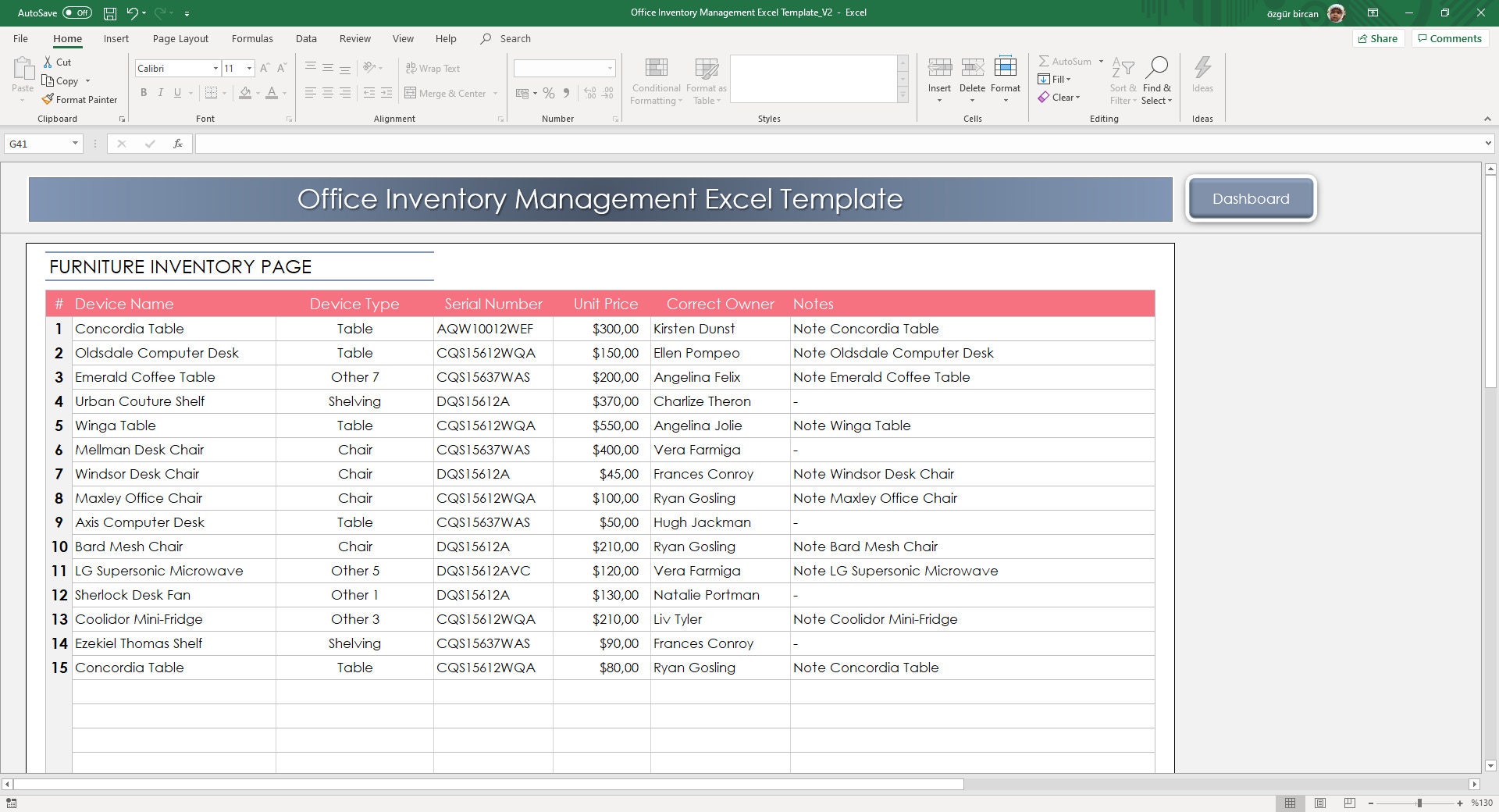 Office Inventory Management Excel Template Inventory - Etsy Canada