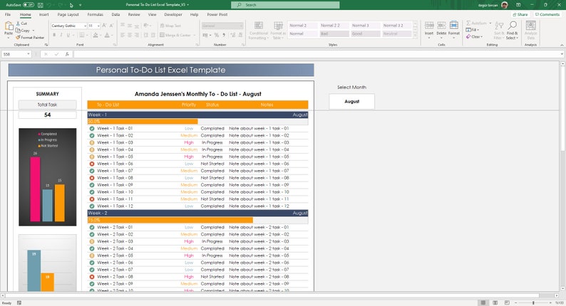To-do List Daily Weekly Monthly Yearly Daily Weekly - Etsy