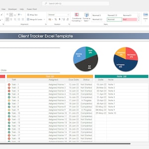 Client Tracker Excel Template Client Engagement Tracker - Etsy