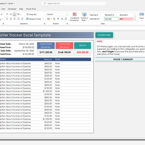 House Hunter Tracker Excel Template House Buying Sales | Etsy