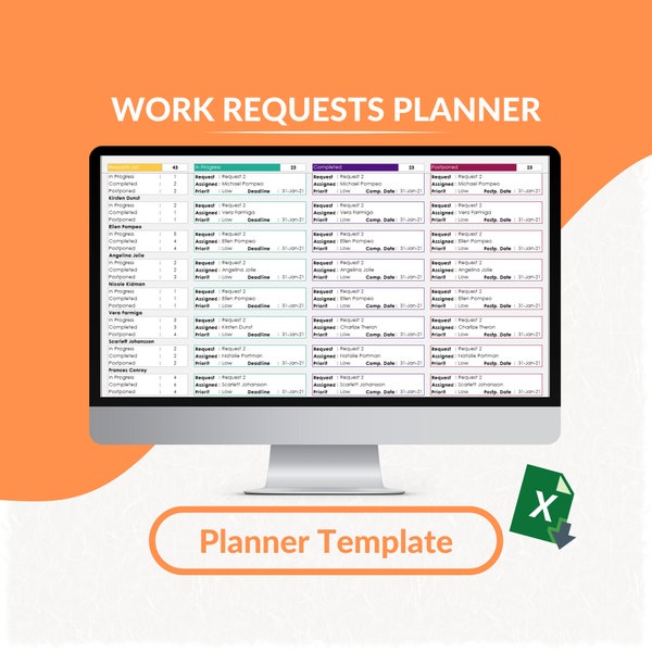 Excel Request Tracking - Etsy