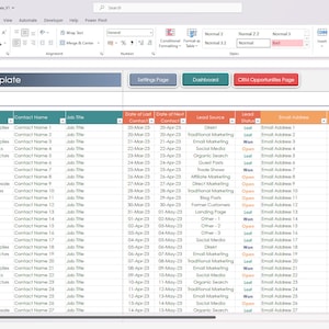 CRM & Lead Tracker Excel Template | Lead Management Tool | Customer ...