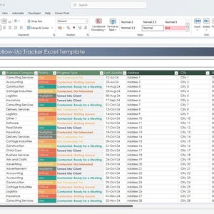 Client Follow-up Tracker Excel Template | Customer Relationship ...