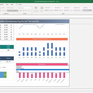 Etsy Seller Bookkeeping Excel Template ETSY Sales Planner Income and ...