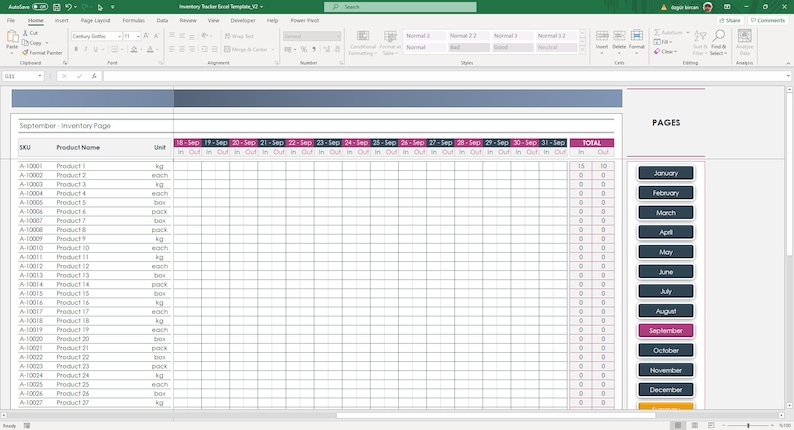 Voorraadbeheer Excel-sjabloon Spreadsheet voor - Etsy Nederland