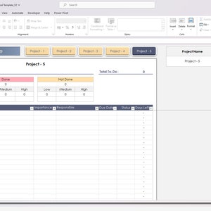 Project To-do List Excel Template | Project Task List Excel Template ...