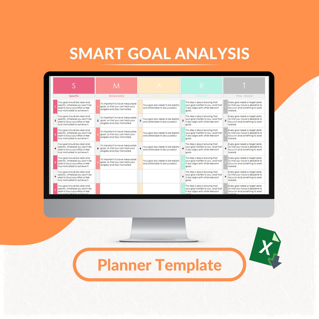 SMART Goal Analysis Excel Template | Smart Goal Setting | Personel ... SMART Goal Analysis Excel Template | Smart Goal Setting | Personel ...