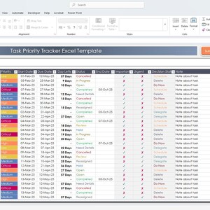 Task Priority Tracker Excel Template | Task Organizer & Priority ...