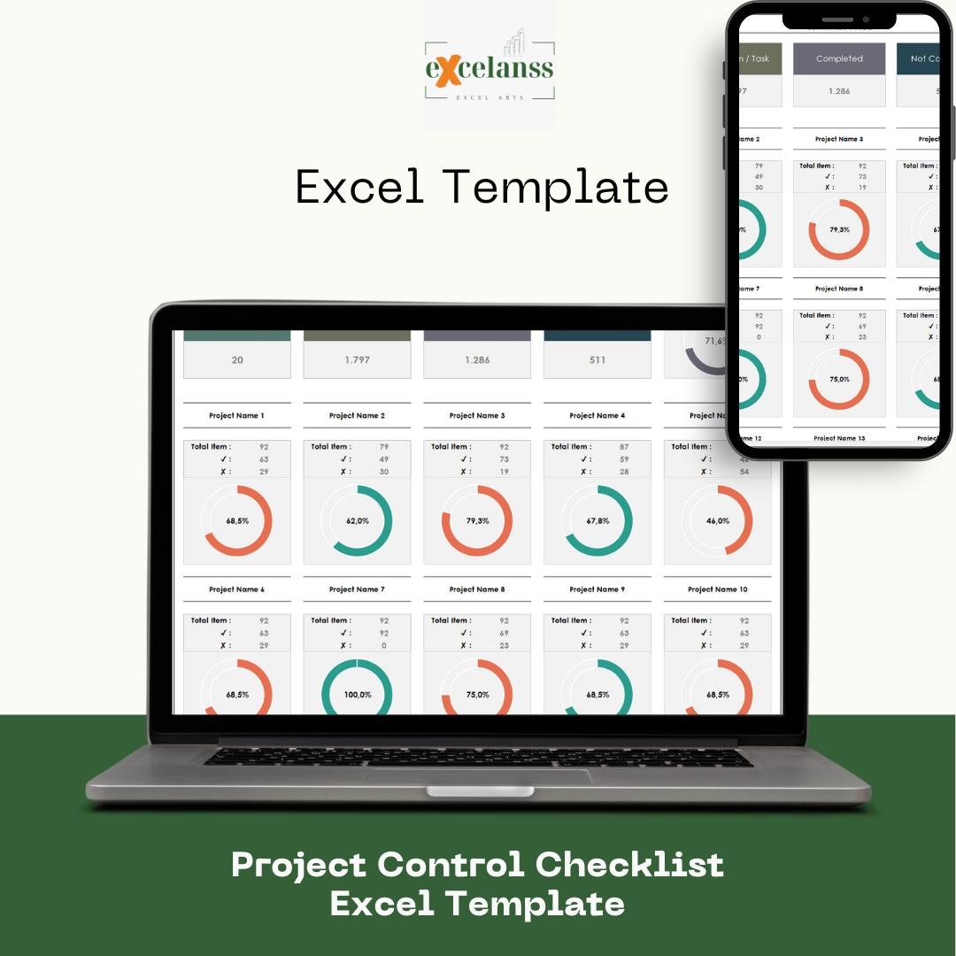 Project Control Checklist: Excel Control & Task Tracker Template - Etsy