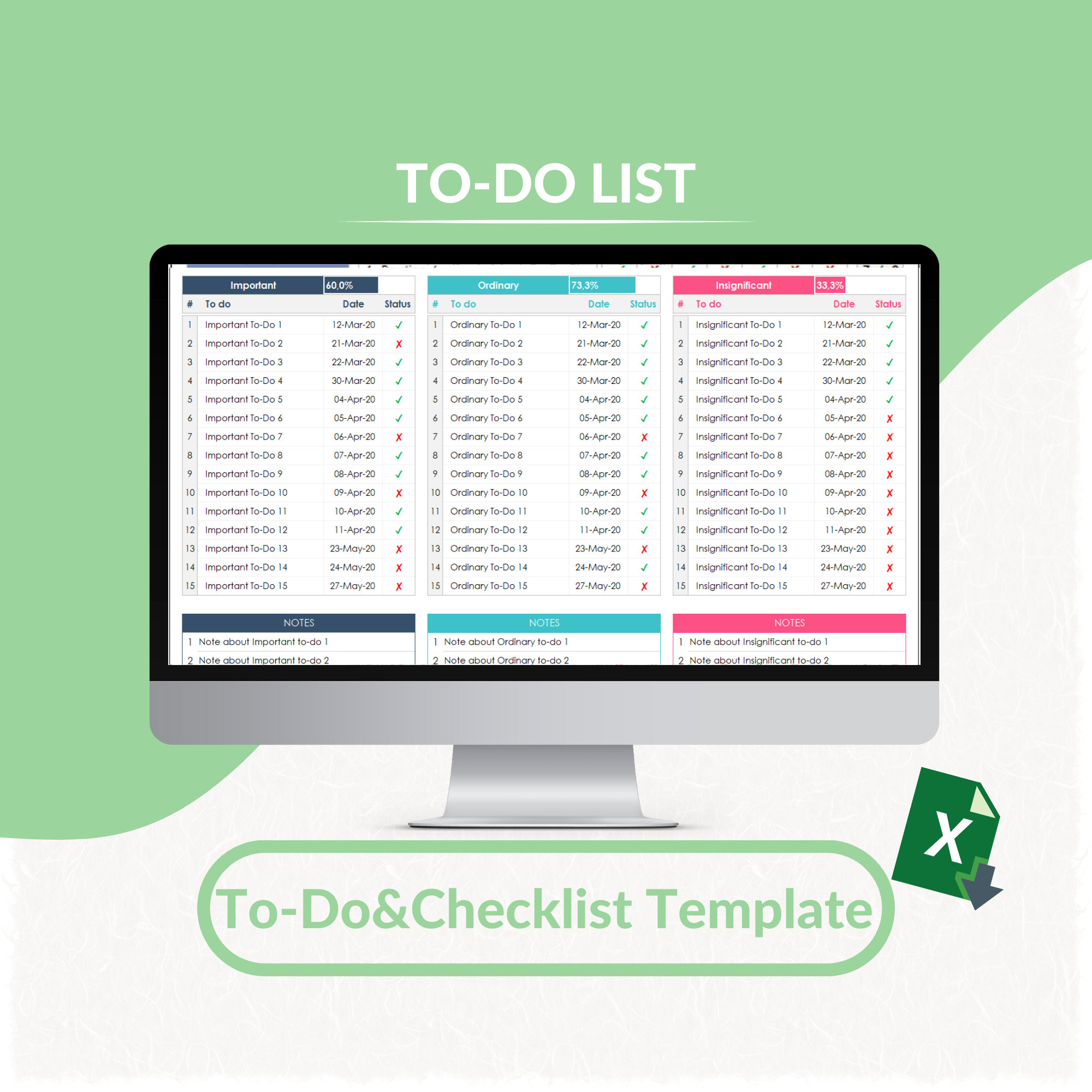 To Do List Template Excel 2007