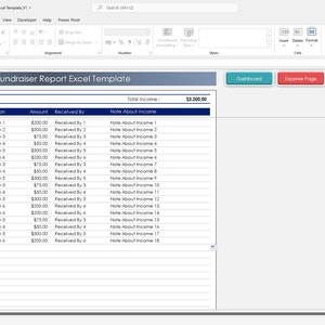 Non-profit Fundraiser Report Excel Template: Non-profit Tracker ...