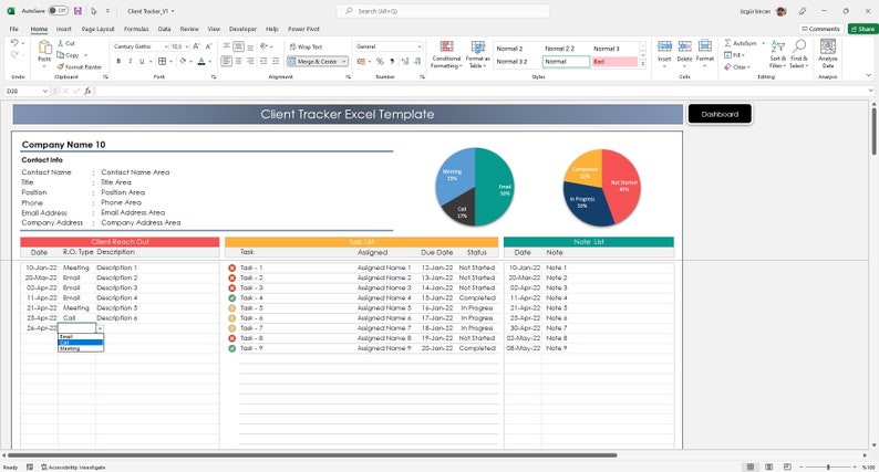 Client Tracker Excel Template Client Engagement Tracker - Etsy Client Tracker Excel Template Client Engagement Tracker - Etsy